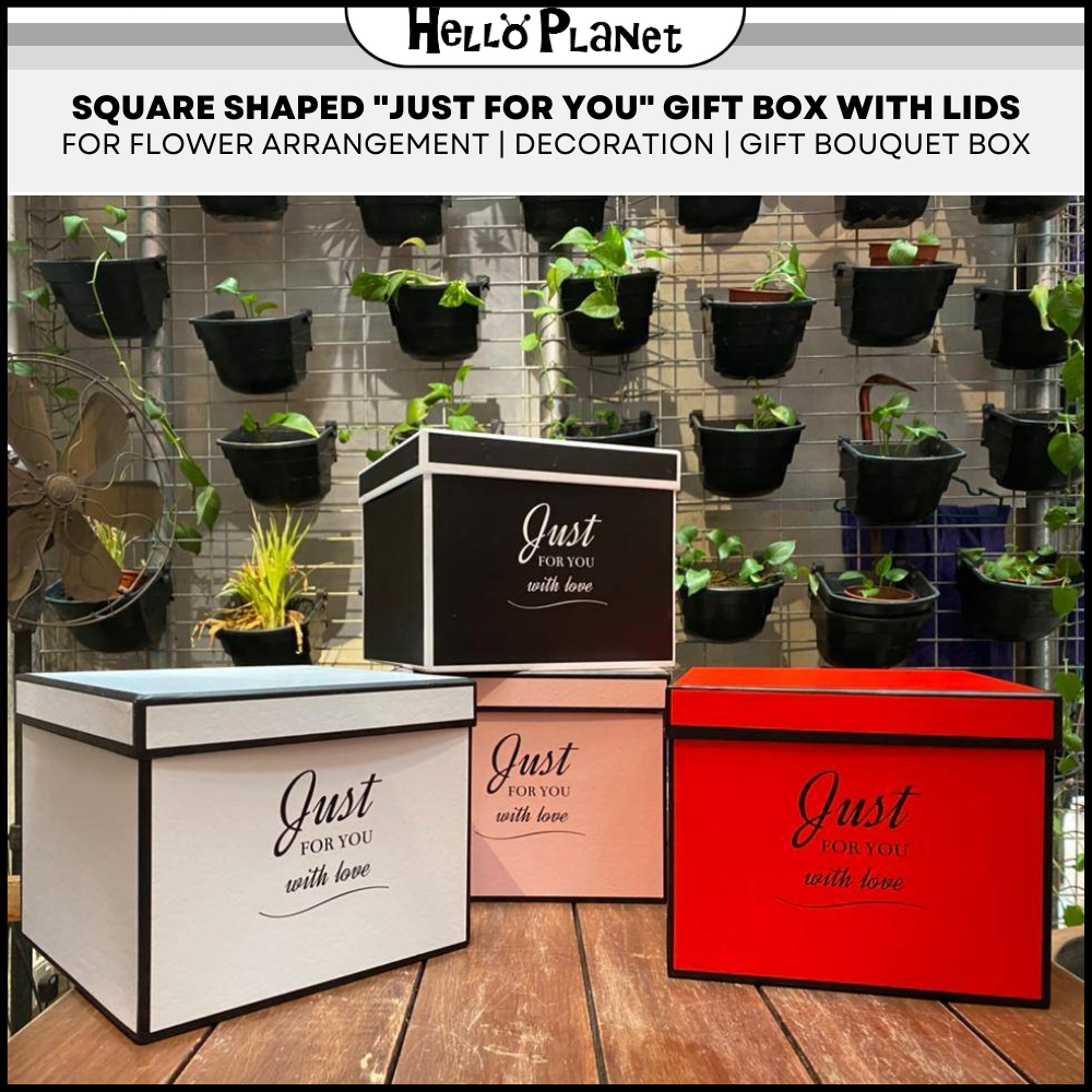 Square Shaped "Just For You with Love" Decorative Gift Box with Lids ...