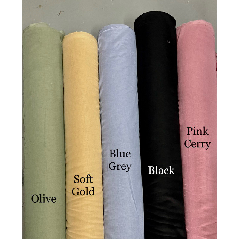 Kain Cotton Voile Premium bidang 60/ Kain cotton / Cotton Tudung / Kain ...