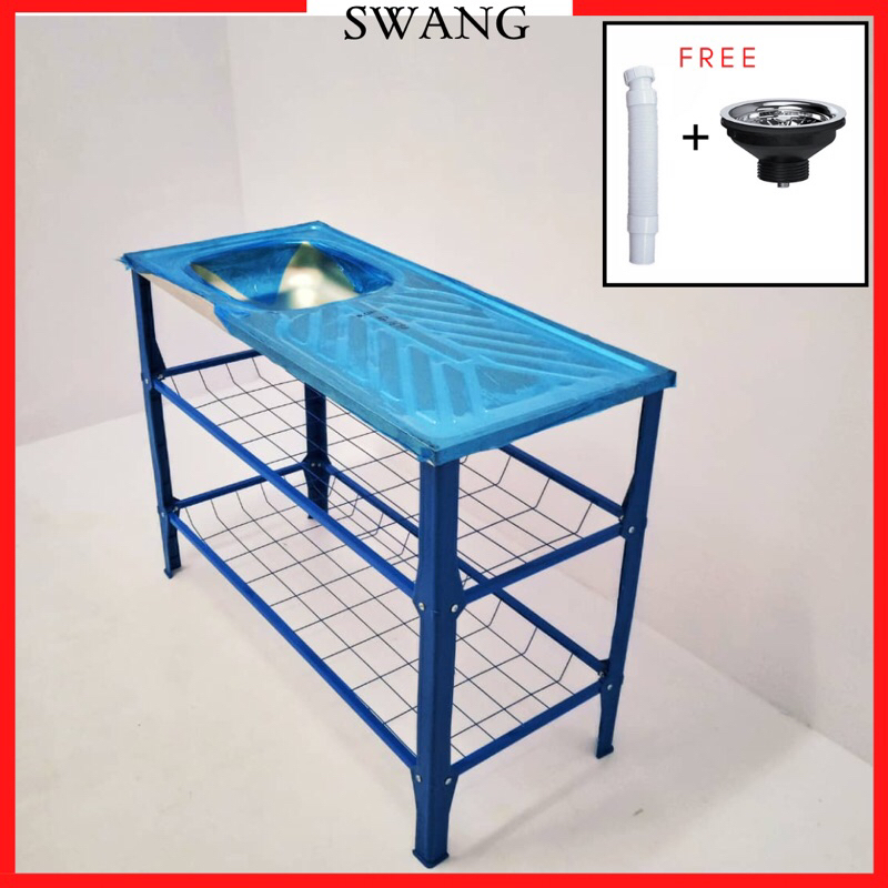 18" x 41" x 31" KITCHEN BASIN RACK STAND Rak Sinki Singki PVC Dapur ...