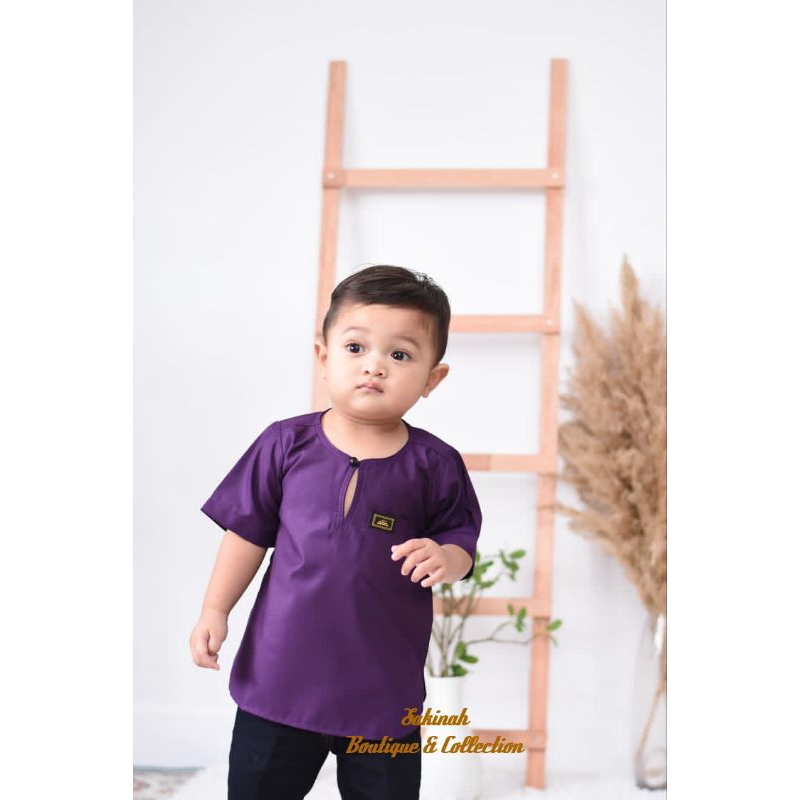 Kurta Baby/Kanak-Kanak Dark Purple (BAJU SAHAJA) | Shopee Malaysia