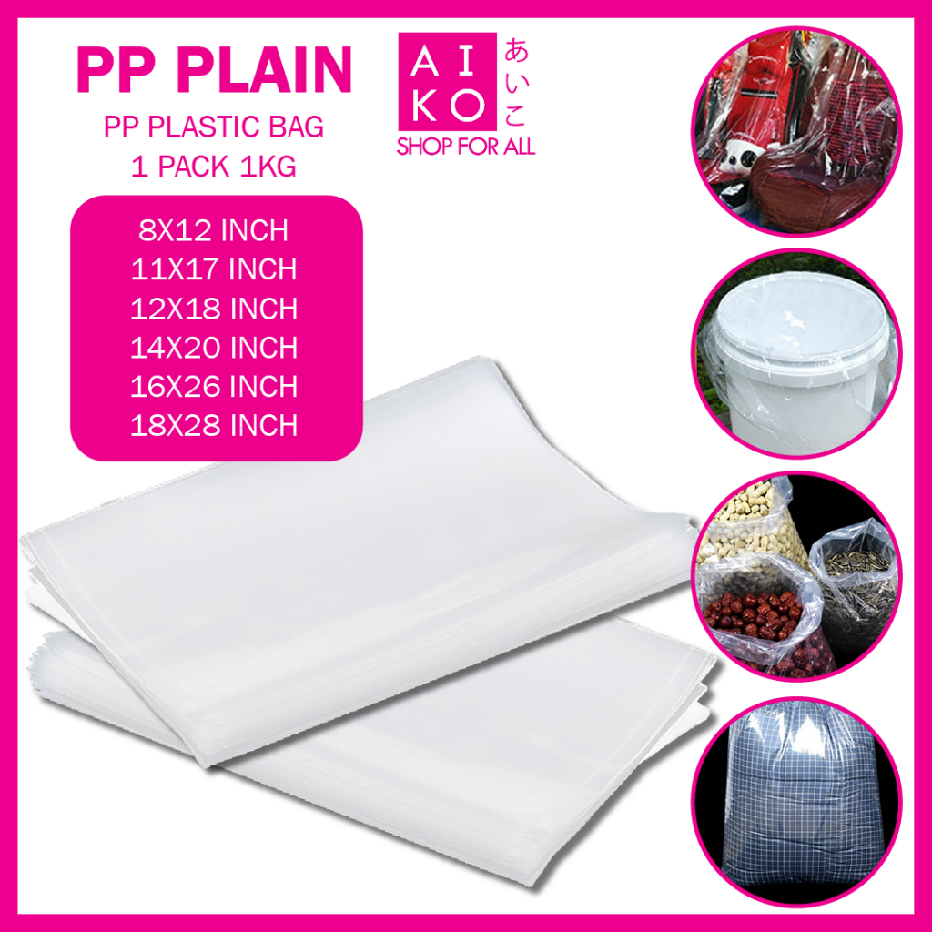 TRANSPARENT PP PLASTIC BAG / 1KG WHOLESALE PLASTIC BAG | Shopee Malaysia