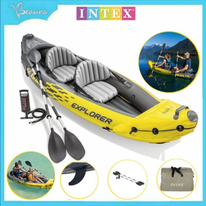 🔥Intex Explorer K2 Kayak Inflatable Boat Raft 2 Person 68307 Bot ...