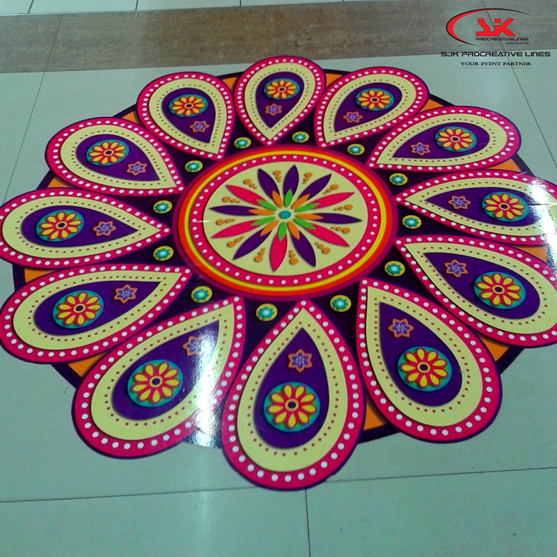 SJK DEEPAVALI / DIWALI 3D RANGOLI KOLAM STICKER | Shopee Malaysia
