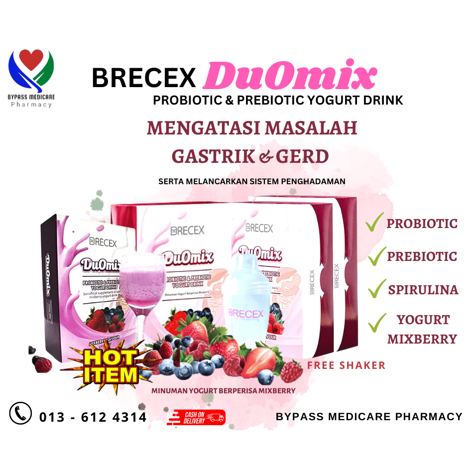 BRECEX DUOMIX PRO&PREBIOTIC (GASTRIK/GERD/BUASIR/MASALAH PENGHADAMAN ...