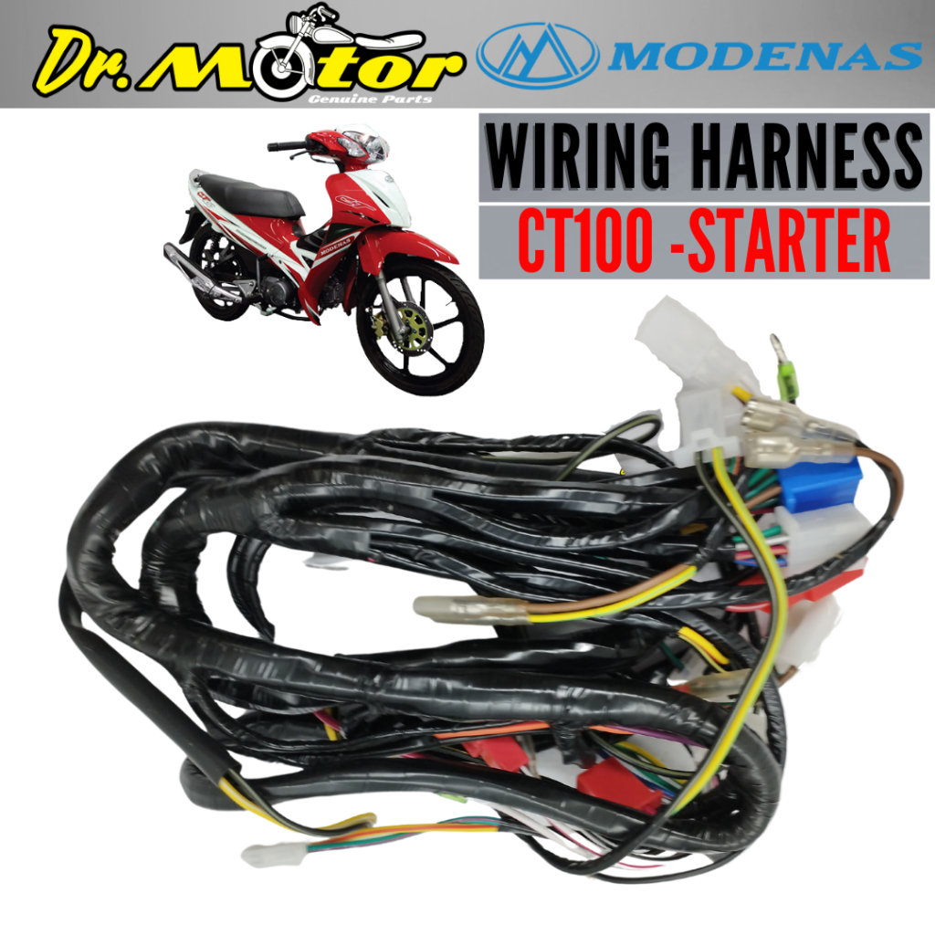 MODENAS CT100 CT110 CT 100 110 STARTER ELECTRIC WIRING HARNESS BODY ...