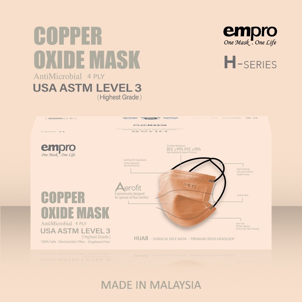 Empro 4V Series Copper Oxide Hijab 4 Ply Mask (30's) | Shopee Malaysia