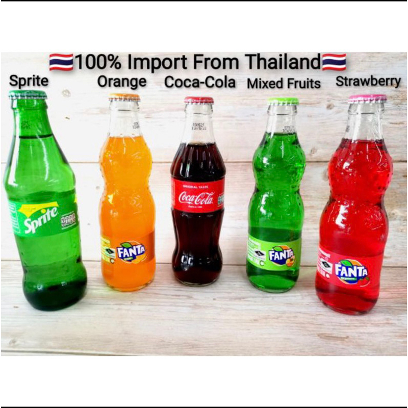 [Ready Stock] Thailand Halal Coca Cola Sprite Fanta Bottle 250ml ...