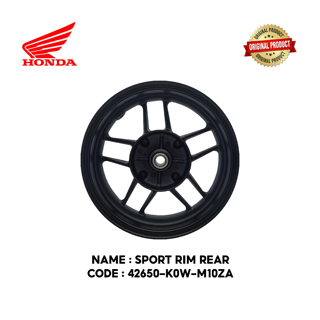 HONDA ADV 150 Sport Rim Wheel Sub Assy Rear Black 42650-K0W-M10ZA ...