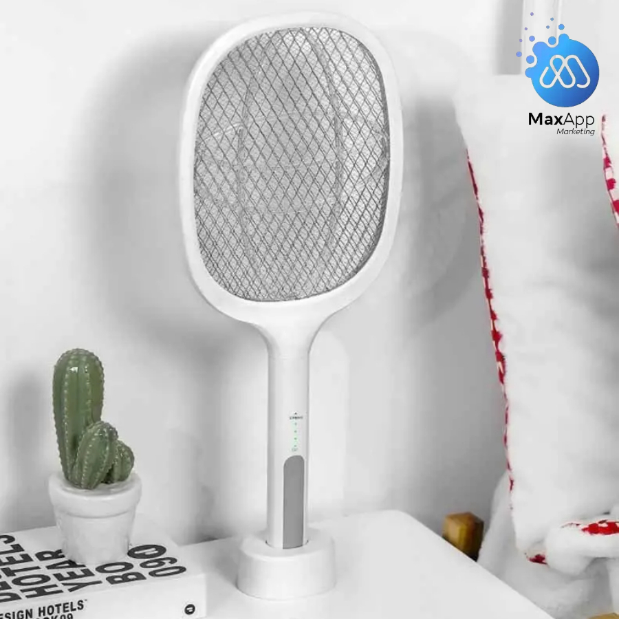 2 in 1 Electric Swatter Bug Zapper Mosquito Racket LED Fly Killer USB ...
