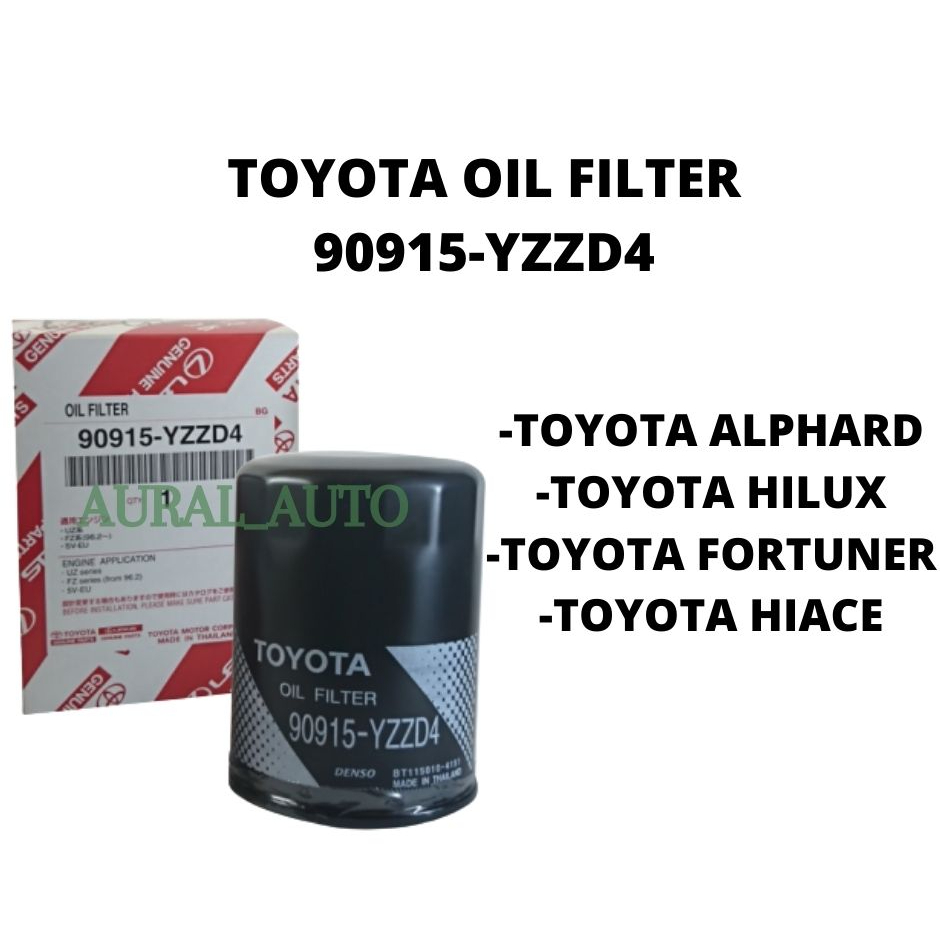 Toyota 90915-YZZD4 Penapis Minyak Oil Filter For Hilux Prado Hiace ...