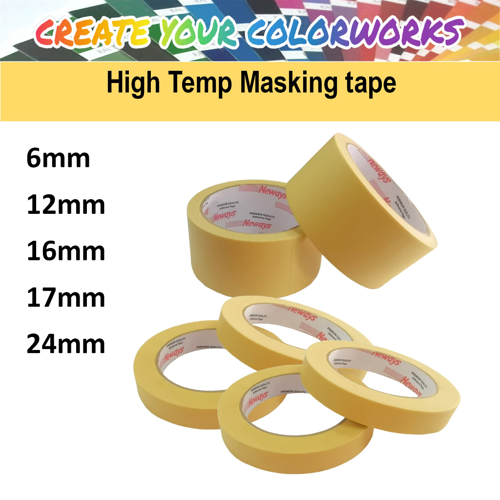 High Temp Masking Paper Tape for Spray Painting ( 6mm, 12mm, 16mm,17mm ...