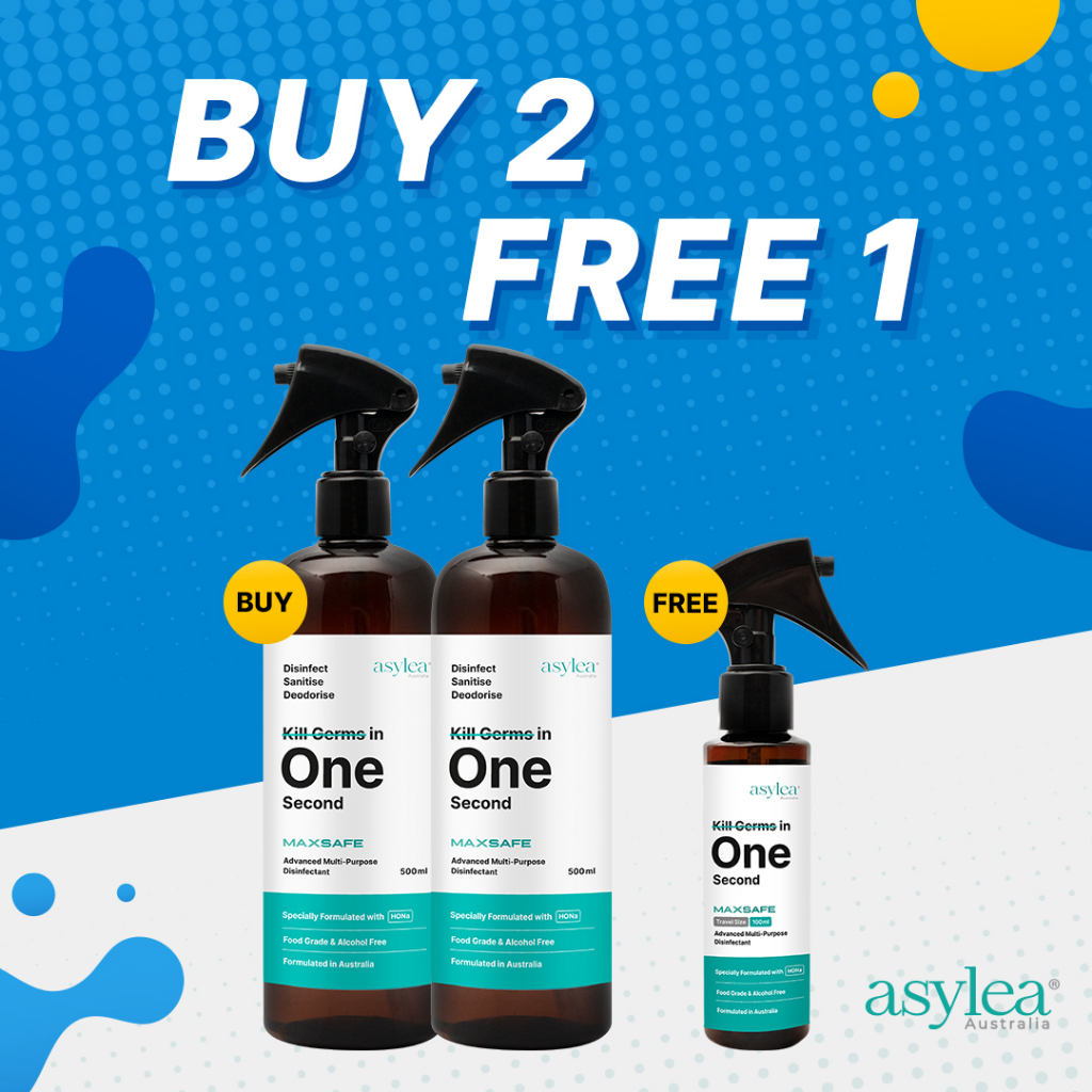 Food Grade Disinfectant - 1 Second Contact Time - ASYLEA MaxSafe 500ml ...