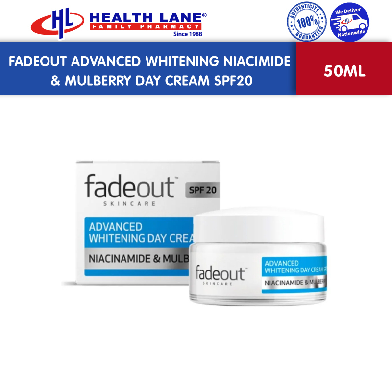 Fadeout Advanced Whitening Niacinamide & Mulberry Day Cream SPF20 (50ml ...