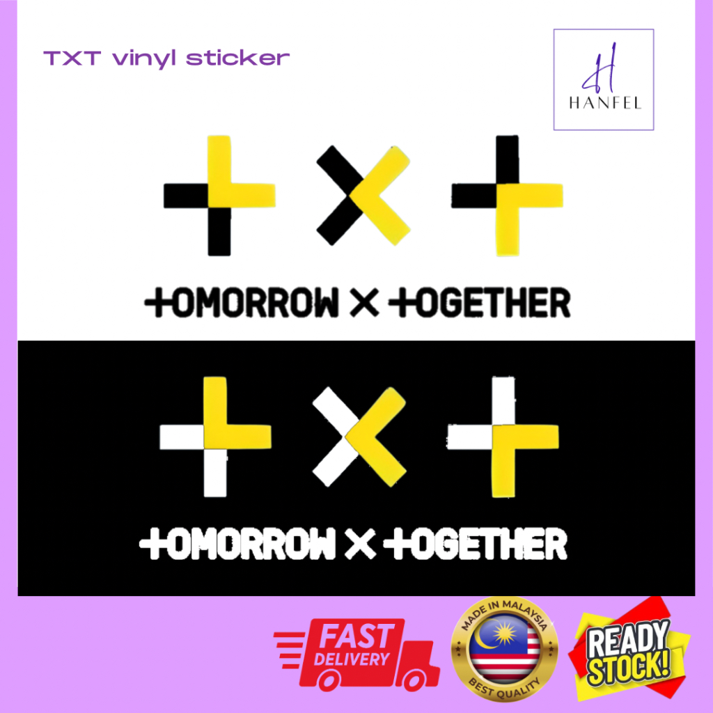 TXT logo vinyl sticker ( Die-cut) | Shopee Malaysia