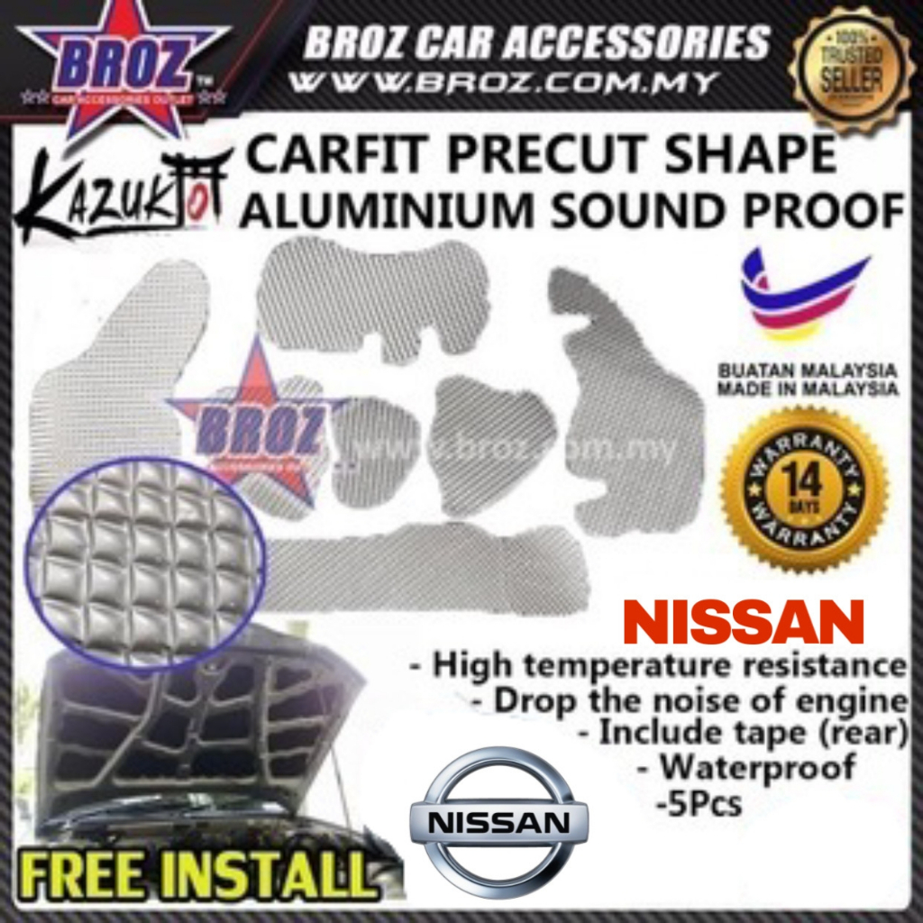 NISSAN Aluminium CARFIT Bonnet Sound Proof | Shopee Malaysia