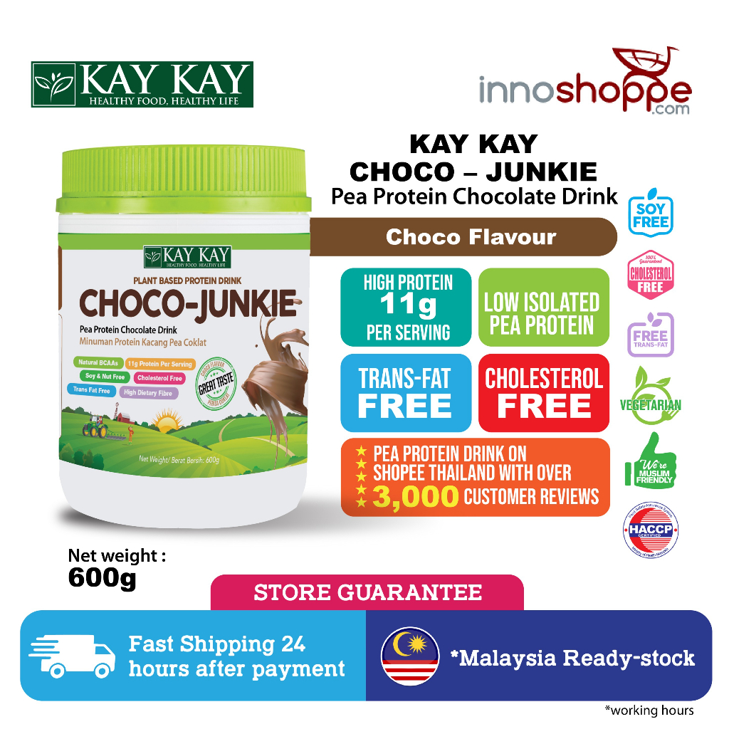 KAY KAY Breakfast Energy Drink CHOCO JUNKIE (Plant Protein Chocolate ...