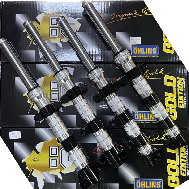 OHLINS GOLD EDITION HIGH PERFORMANCE YAMAHA Y15 LC135 4S FORK CNC SET ...