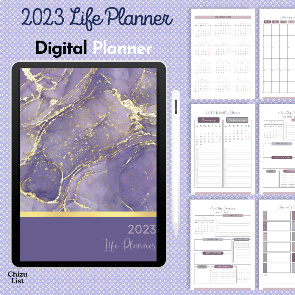 [PDF] DIGITAL PLANNER | 2023 & 2024 Life Checklist Tracker Planner ...