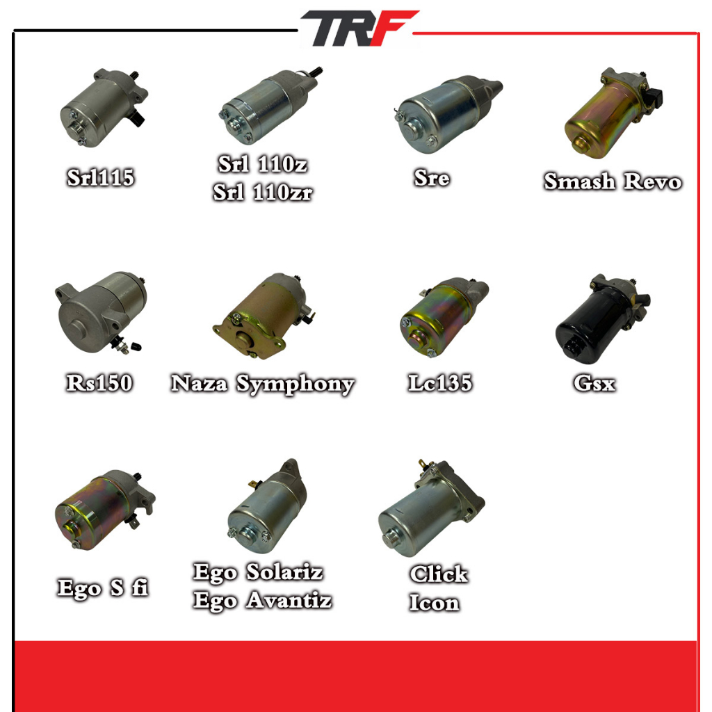 TRF Starter Motor Rs150 Lc135 Srl110 Lagenda115 Lagenda110 Ego S fi Gsx ...