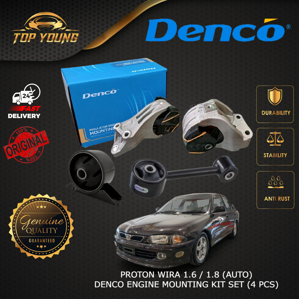 DENCO PROTON WIRA 1.6 (AUTO) ENGINE MOUNTING KIT SET 100% ORIGINAL ...