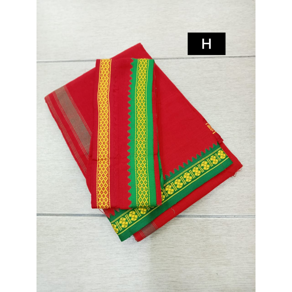 Cotton Veshti 8 x 3 Men's Color Dhoti/Vesti with Thundu Traditional ...