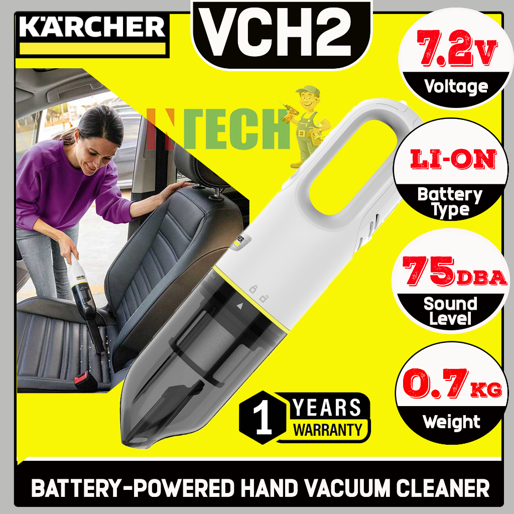 KARCHER VCH2 / VCH 2 BATTERY-POWERED HANDHELD VACUUM CLEANER | Shopee Malaysia