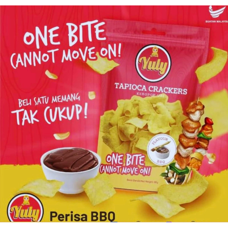 Yuly Tapioca Crackers BBQ 80g | Shopee Malaysia