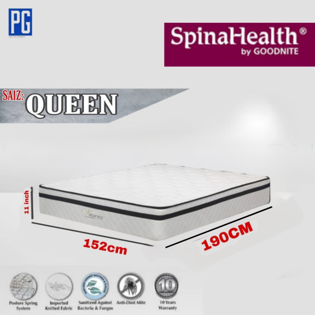 PG HOME:-SPINAL HEALTH BY GOODNITE 11'' Posture Spring Mattress - VITANIA (SINGLE/SUPER SINGLE ...