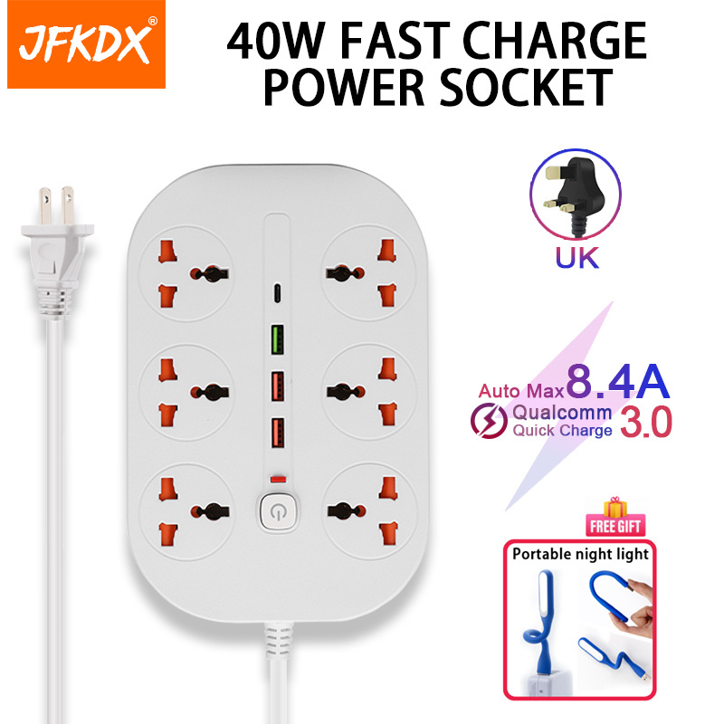 3000W British 3 pin universal outlet 3/8AC power socket extension plug ...