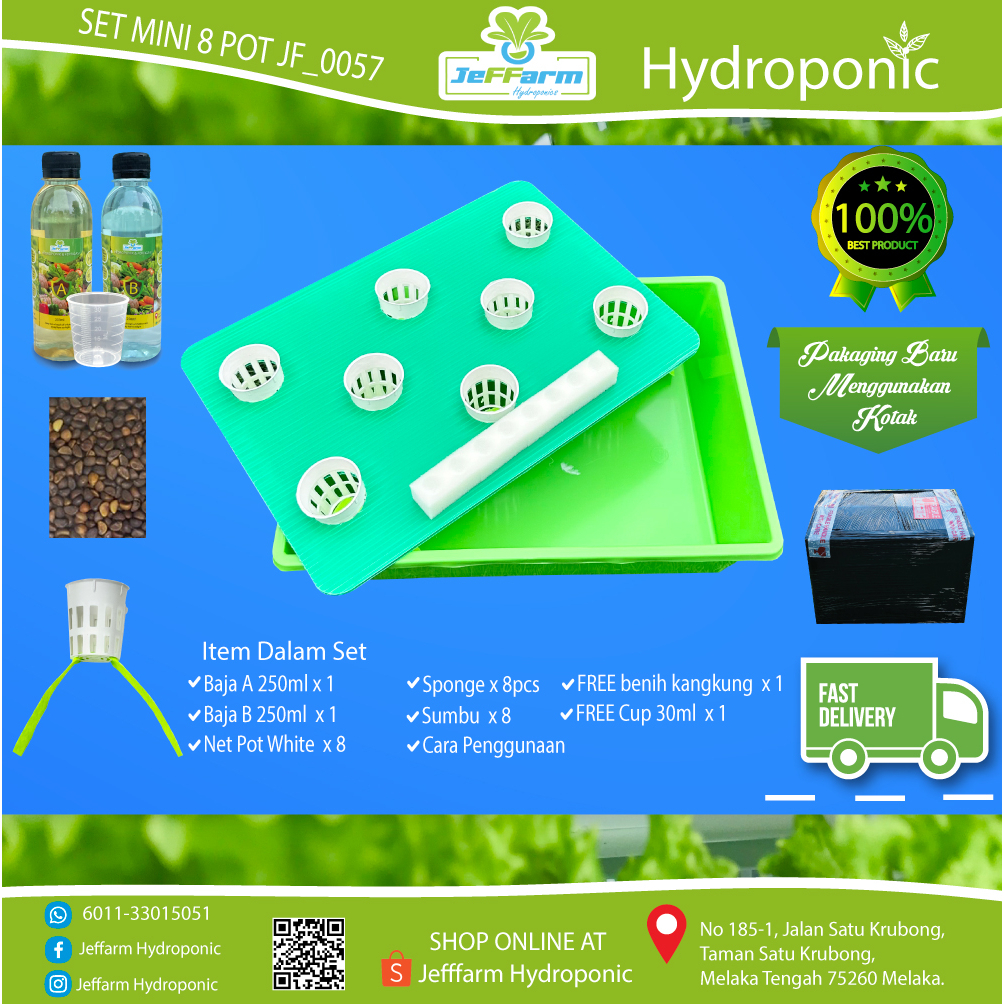 SET MINI TAKUNG 8 POT | JEFFARM HYDROPONIC | Shopee Malaysia