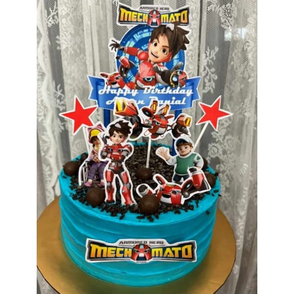 Mechamato topper with free name!! | Shopee Malaysia