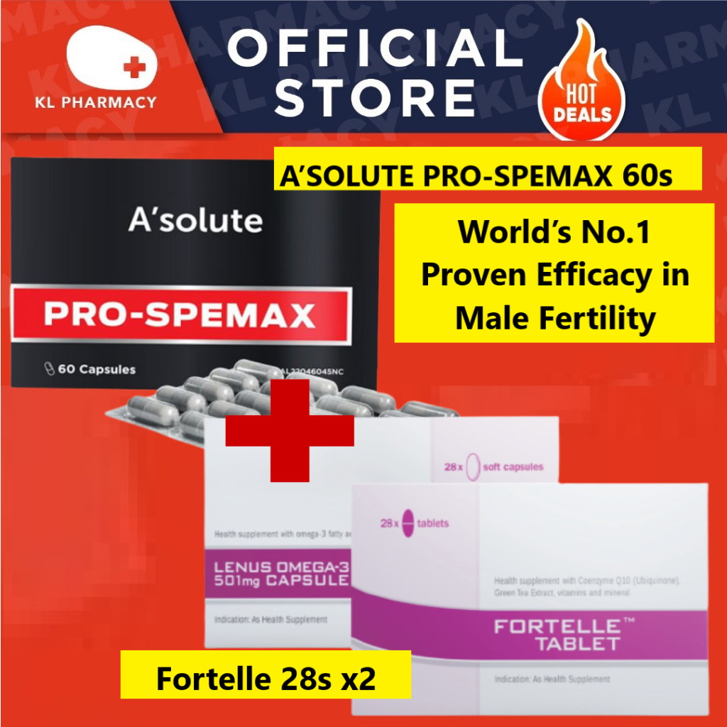 (FERTILITY COMBO) Fortelle 28's + Omega-3 28's For Female Fertility ...