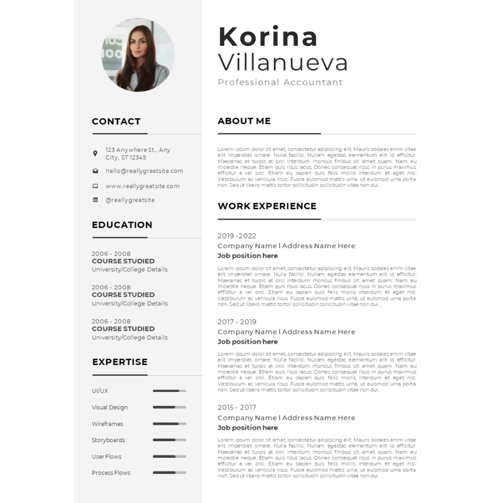 [ENGLISH & B. MELAYU - EDITABLE] Resume Template Grey White Minimalist ...