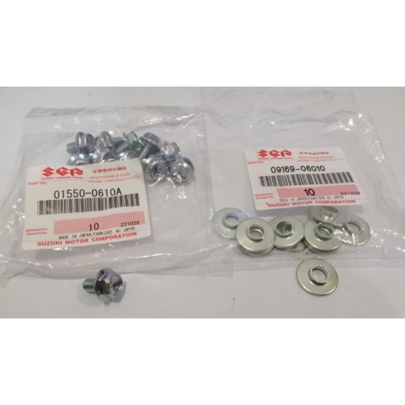 Skru & Washer collar cover rantai Suzuki TXR - 01550-0610A/09169-06010 | Shopee Malaysia