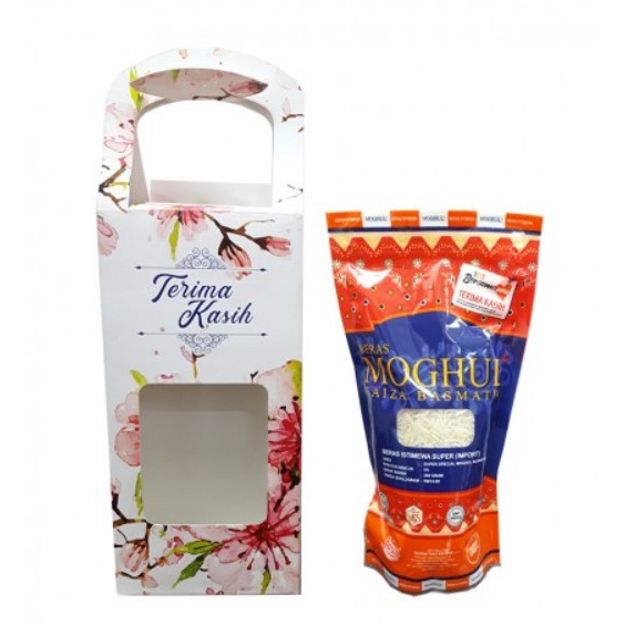 Beras Faiza Goodies & Kotak Basmathi Moghul 250gram, door gift pack ...
