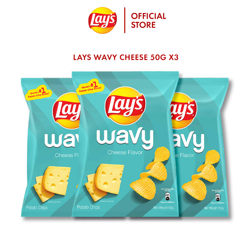Lay's Potato Chips Wavy Cheese (50g x 3) | Shopee Malaysia