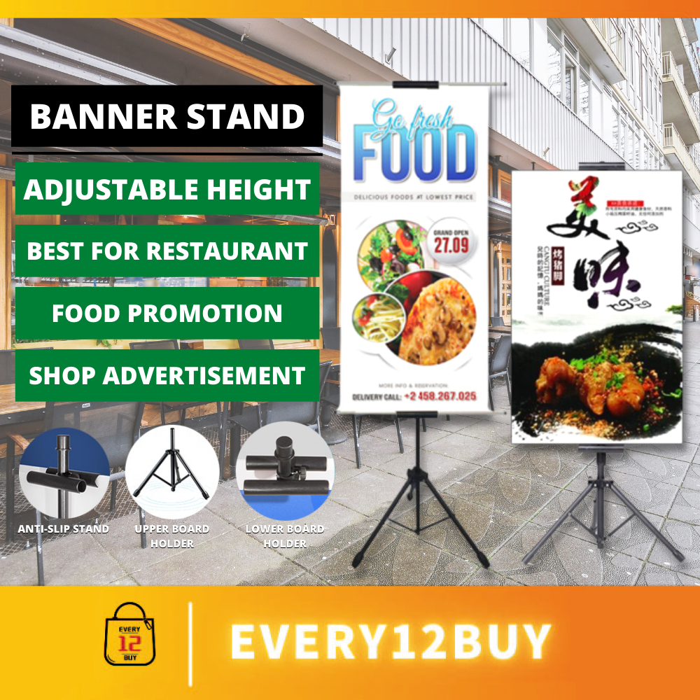 Restaurant Food Hawker Tripod Stand Bunting Banner 2meter Height ...