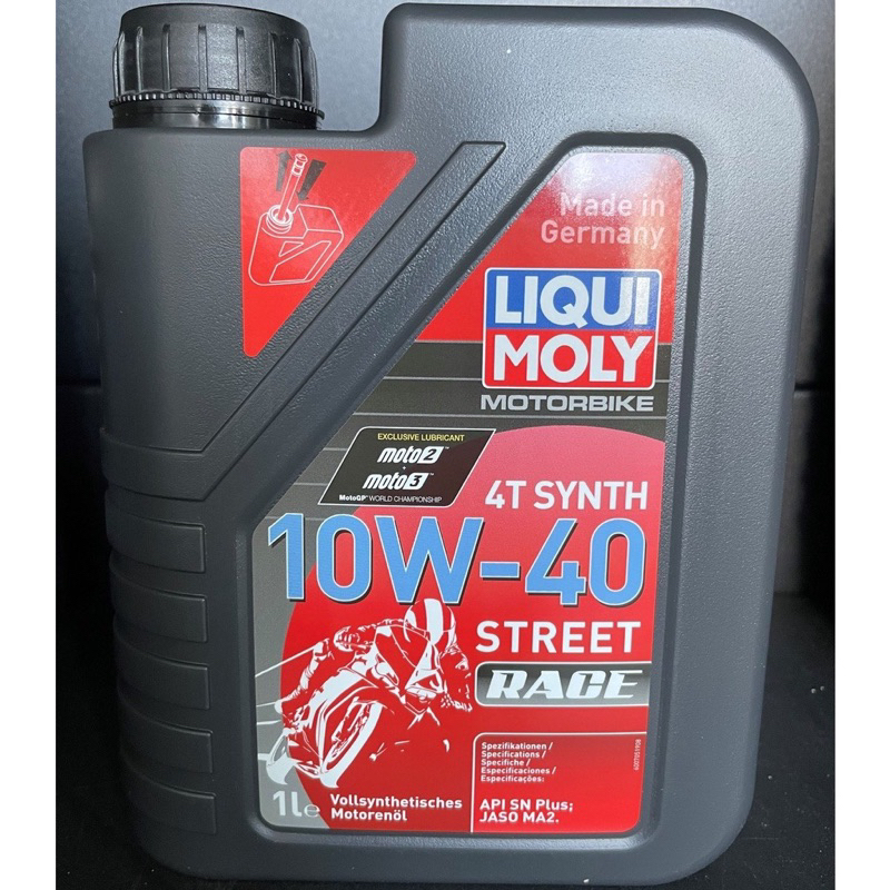 LIQUI MOLY Motorbike Engine Oil 4T Synth 10W40 Street Race 1L | Shopee Malaysia