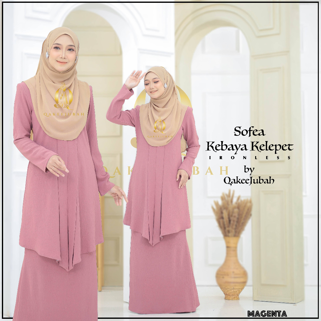 3XL-7XL Baju Kebaya Kelepet Sofea @ kebaya Labuh @ kebarung Moden Ready ...