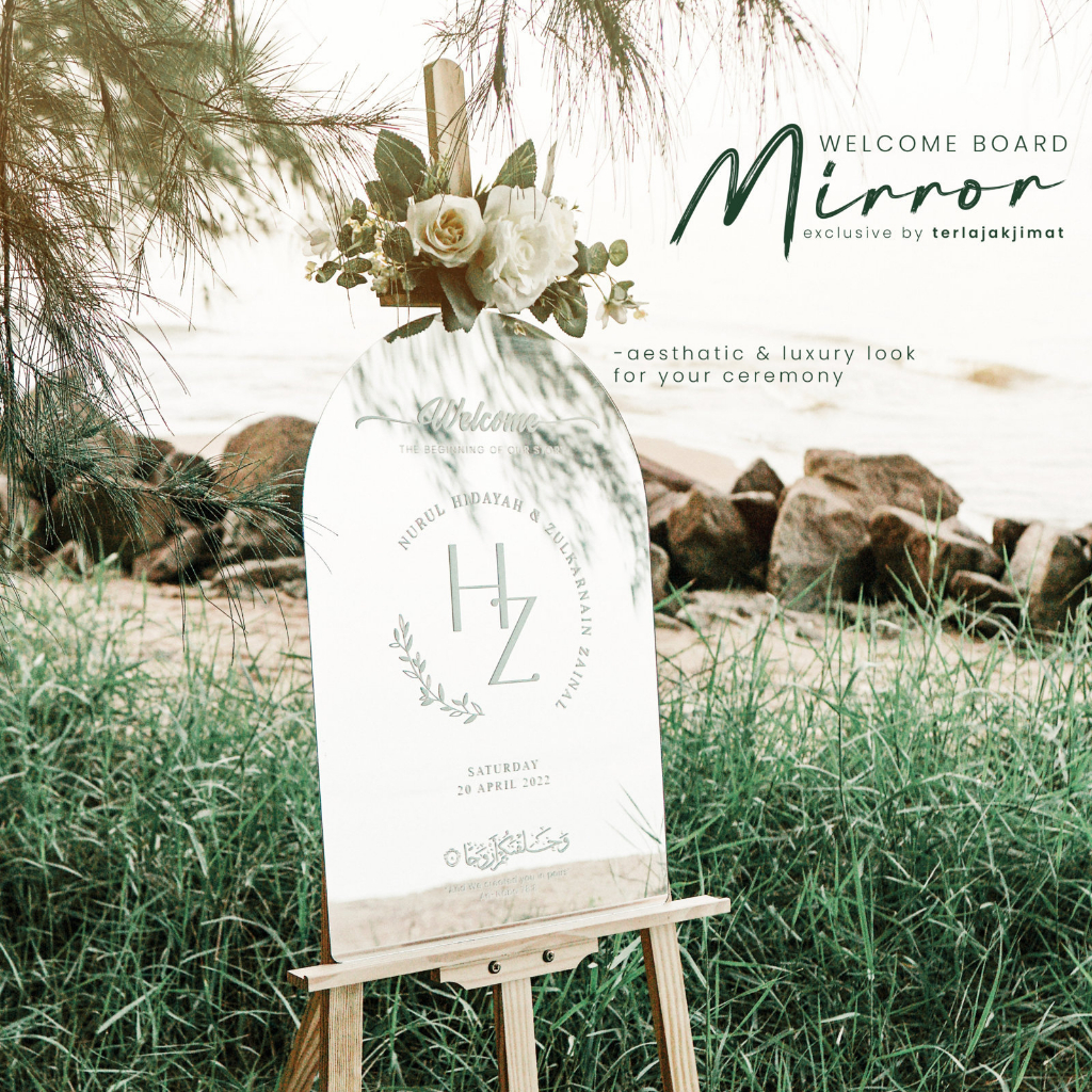 Welcome Board Custom, Arch Mirror Wedding Signage, Welcome Board Mirror ...