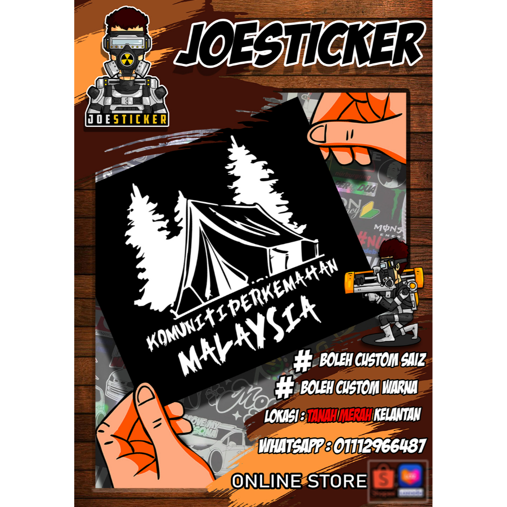STICKER KOMUNITI PERKEMAHAN MALAYSIA (REFLECT) SAIZ 5X5 INCI ( CAMP ...