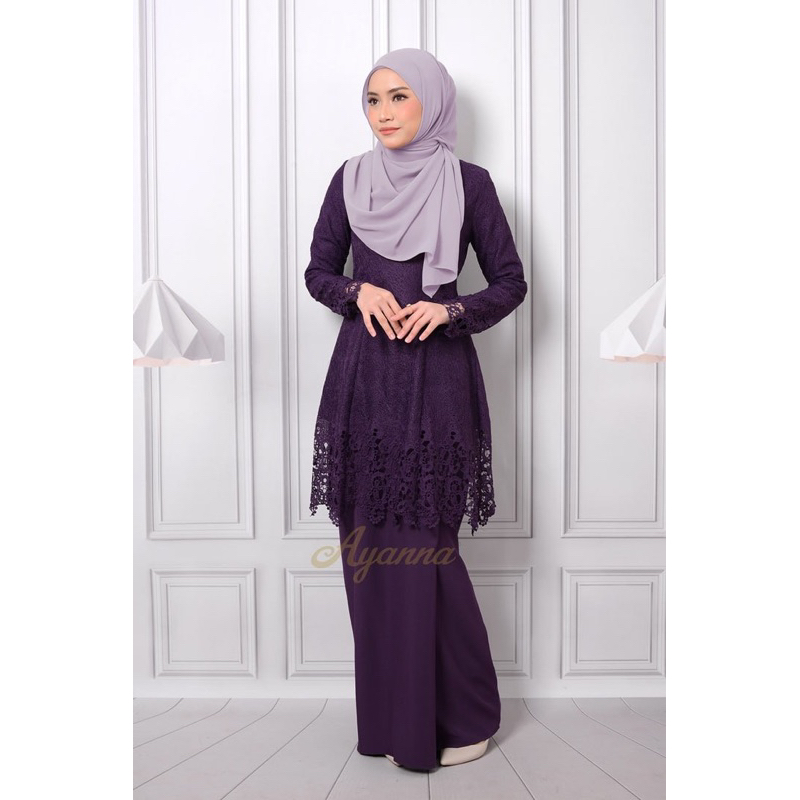 Baju Kurung Moden Lace Penuh Limited Edition by Ayanna Exclusive ...