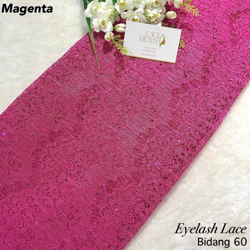 🔥readystock Kain Lace Bidang 60 🔥 Eyelace Lace Bidang Besar Sesuai Untuk Baju Kurung Dress Jubah