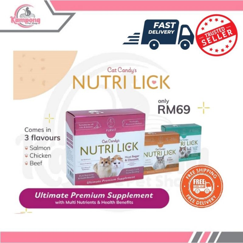 PREMIUM BOOSTER VITAMIN KUCING / FURVIT CAT CANDY'S NUTRI LICK (40 ...