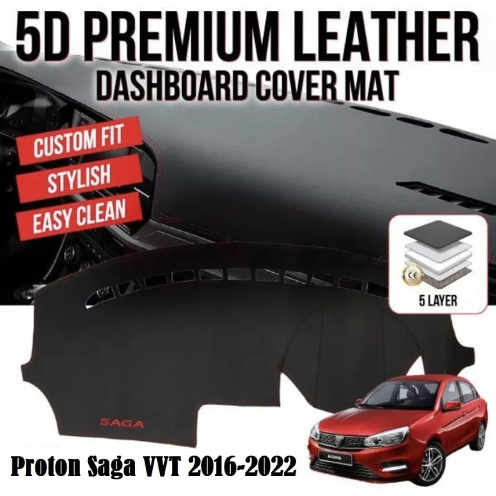 Proton Saga VVT 2016 Year Car Leather Dashboard Dashmat Cover Mat ...