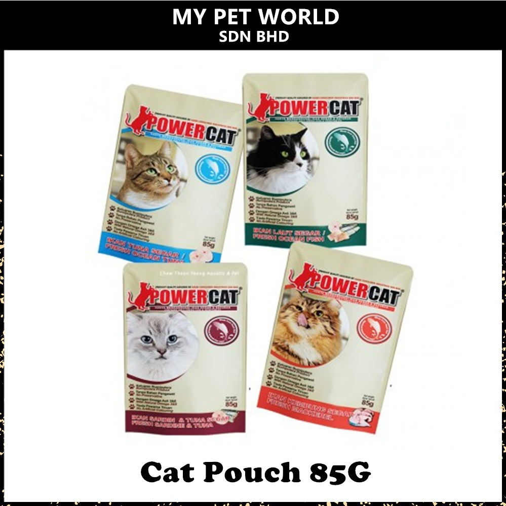 Power Cat Ocean Fish Tuna Mackerel Sardine Cat Pouch Wet Food 85G ...
