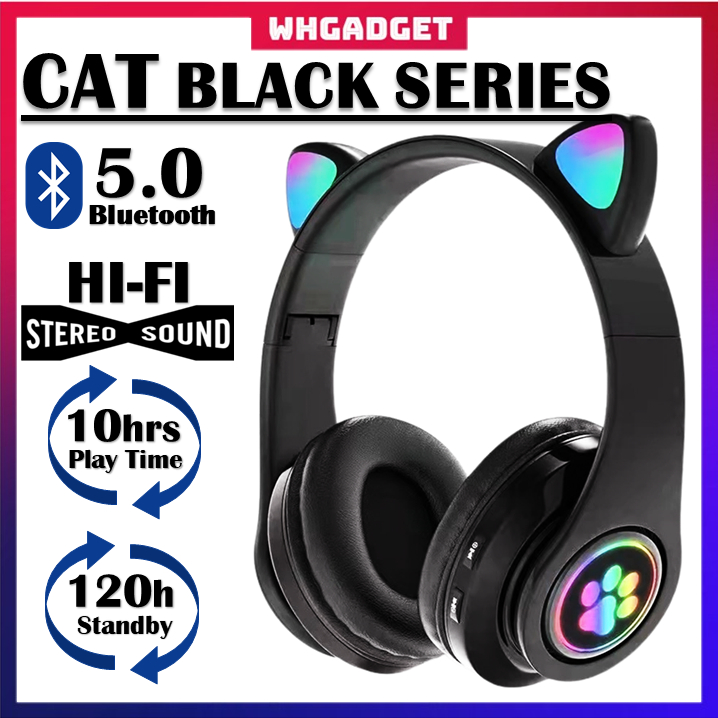 Cute Headphone Bluetooth Cat Ear Headphone Wireless Headphone Cat Kids ...