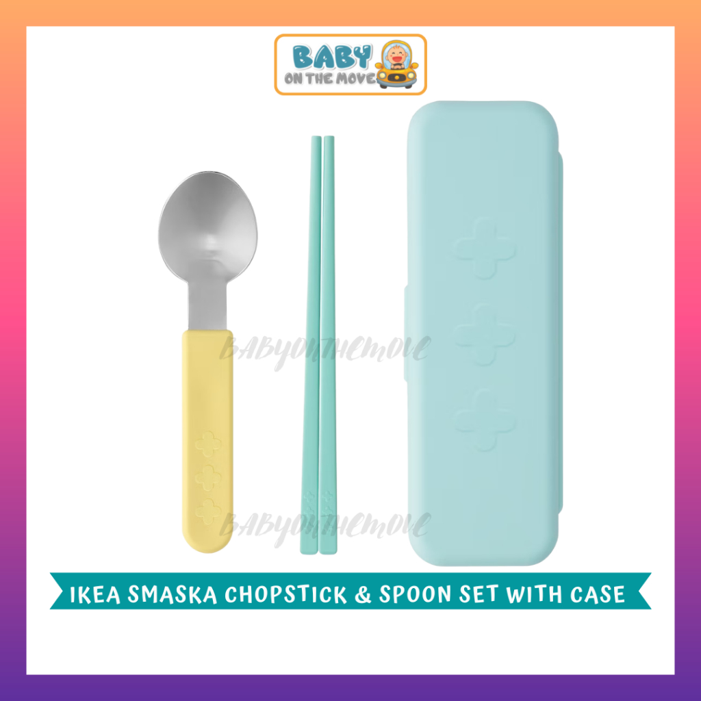 IKEA Smaska Children Chopstick & Spoon Set With Case | Shopee Malaysia