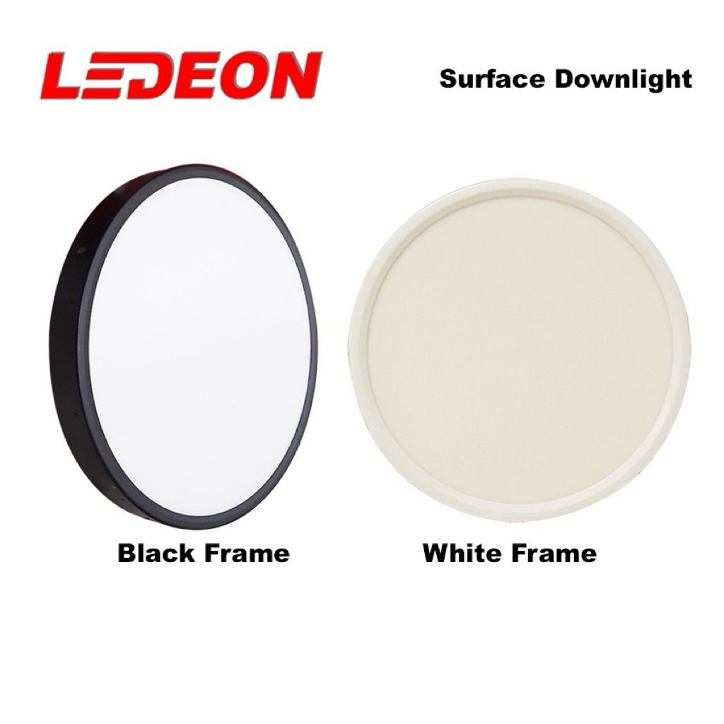 YETPlus LEDEON 1067 28W LED White Black Round Ceiling Surface Downlight ...