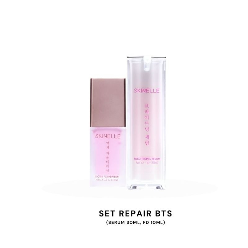 Skinelle set Repair serum dan foundation instant glowing and flawless ...